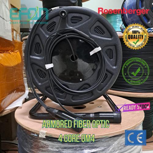 Jual Armored Fiber Optic Cable 4 Core OM4 With Connector LC UPC to LC ...