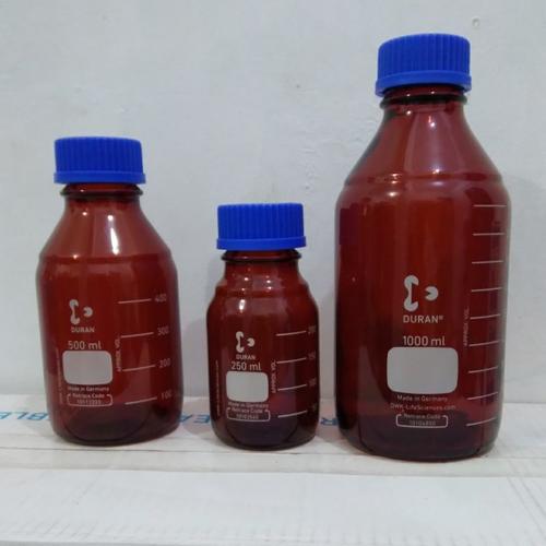 Jual Laboratory Bottle AMBER 2L, Duran. with Blue Screw Cap. Lab Bottle 2000ml Amber Duran ...