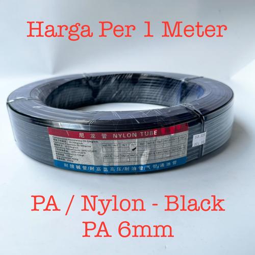 Jual Selang PA Nylon 6mm Tubing Hitam Black 6x4 6 mm x 4mm OD 6mm Thickness 1mm | PA6 Pneumatic ...