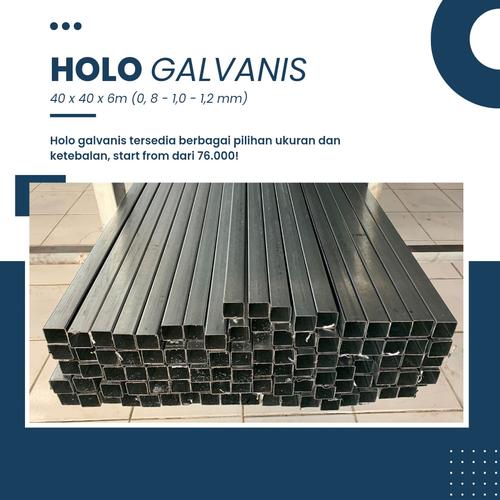 Jual BESI HOLO GALVANIS 4x4 6 meter (besi holo galvanis tahan karat ...