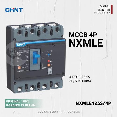 Jual MCCB / RCBO / RCCB 4P 100A 25kA 30/50/100mA Breaker NXMLE-125S/4P ...
