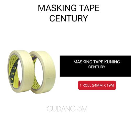 Jual MASKING TAPE KUNING CENTURY 24mm x 19M - Kab. Bekasi - Gudang3m ...