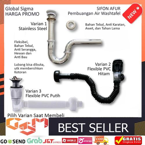 Jual Sifon Afur Pipa washtafel Sifon Angsa SS 304 Merk Kedeng ...