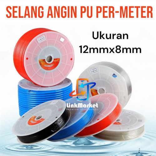 Jual selang angin pu 12mm/selang angin pu 12mmx8mm/selang kompresor udara - clear - Jakarta ...