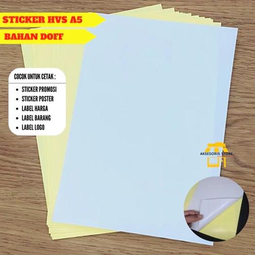 Jual STIKER LABEL HVS A5 ISI 100 LEMBAR / STICKER A5 - 50Lembar ...