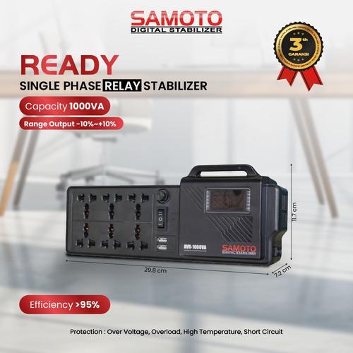 Jual SAMOTO RELAY STABILIZER 1000VA AVR STABILIZER RELAY CONTROLLED ...
