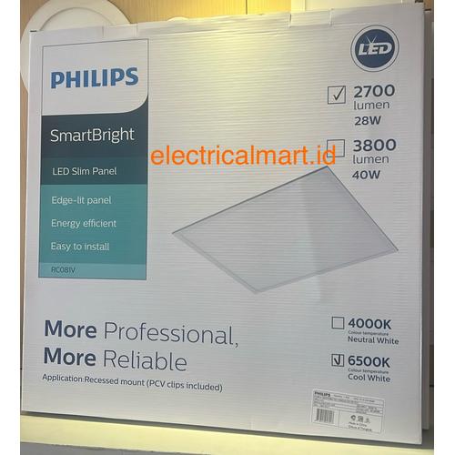 Jual Philips RC081V LED27S/865 PSUW60L60 28W Slim Panel LED 60x60 ...