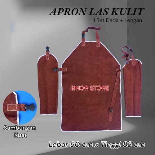 Jual Apron Las DADA dan LENGAN Kulit Sapi Warna Coklat - Kab. Bekasi ...