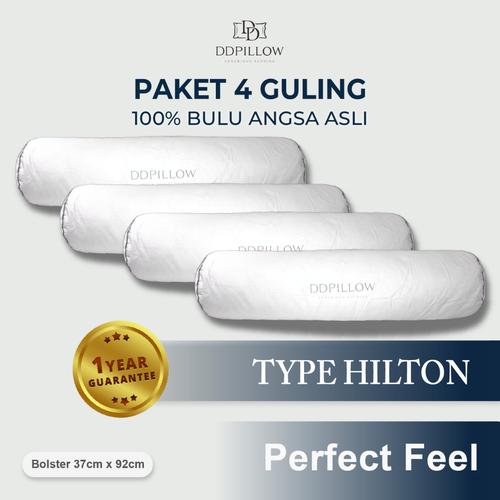 Promo Set 4 Guling Bulu Angsa Asli Hotel Bintang 5, Type Hilton | uk 22cm x 92cm - 4Guling ...