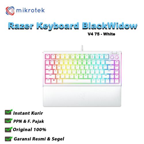 Promo Razer Keyboard BlackWidow V4 75 - White Edition Hot-swappable ...