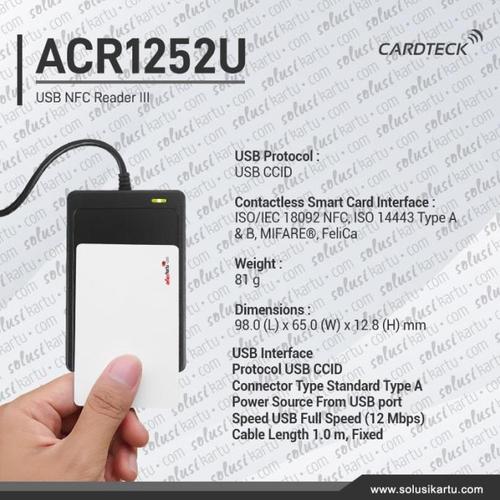 Jual ACS ACR-1252U NFC Certified Contactless SmartCard Reader - Jakarta ...