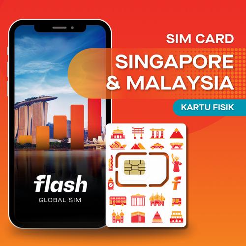 Jual SIM card Singapore & Malaysia Unlimited Data Flash Global SIM Simcard Malaysia Singapore 2 ...