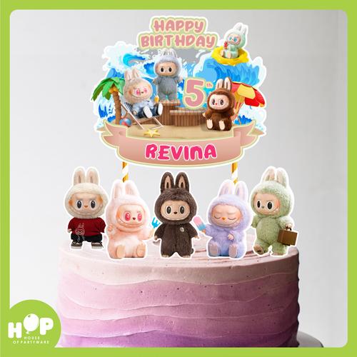Jual Topper Birthday Cake Labubu Custom Nama Umur / Cupcake Happy ...