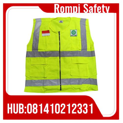 Jual Rompi Safety Rompi Bahan Drill Termasuk Logo K3 & Logo Bendera ...