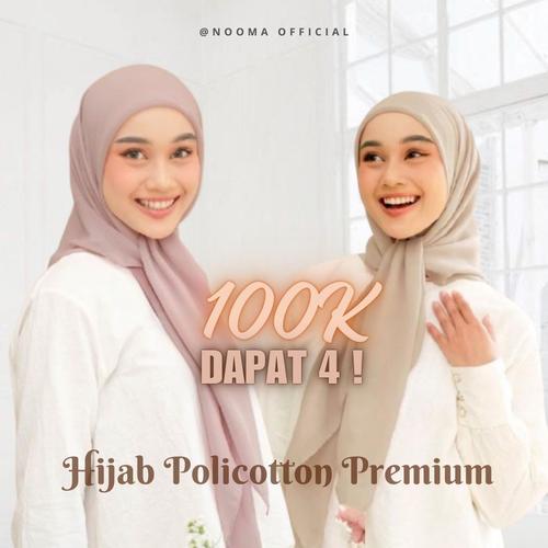 Jual Plain Square Hijab Segiempat Premium Pollycotton Original Double ...