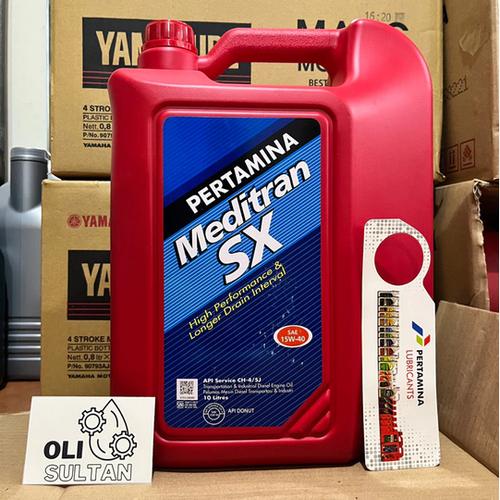 Jual Oli Mesin Diesel Transportasi Industri Pertamina Meditran SX SAE 15W-40 10L Liter Engine ...