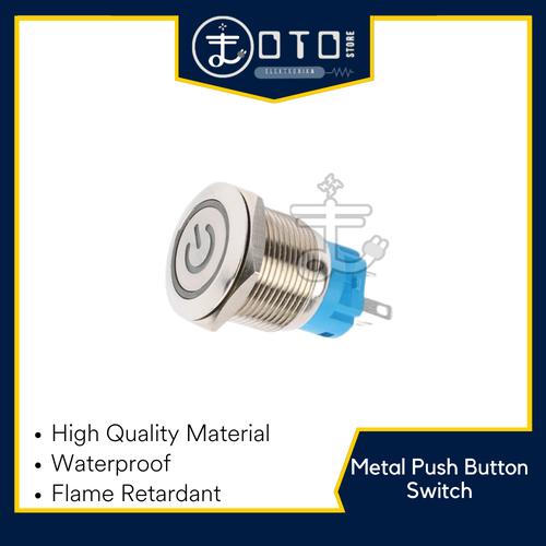 Jual Saklar On Off Stainless Metal Push Button Switch 12mm 16mm 19mm ...
