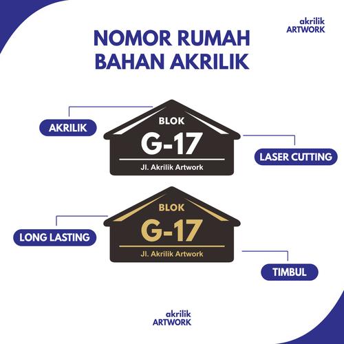 Jual Nomor Rumah Bahan Akrilik | Papan Nama Rumah | Akrilik 2 mm | 29 ...