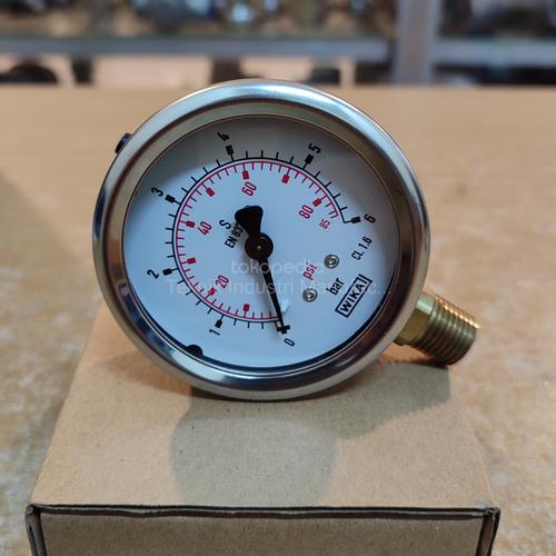 Jual Manometer Pressure Gauge Stainless Raket 21/2" inch 6Bar WIKA ...