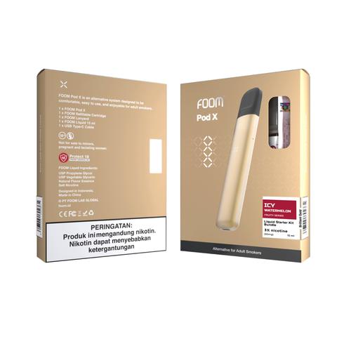 Jual Device Pod X Brilliant Gold Bundling Liquid 15 mL Foom Free ...