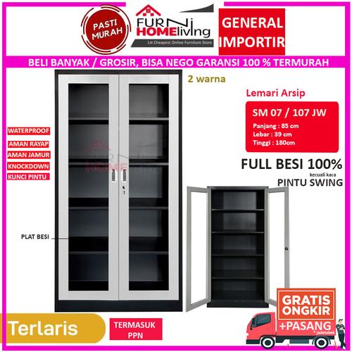 Jual Lemari Arsip Besi Filing Cabinet Besi 2 Pintu Kaca AKF07 - Kota ...
