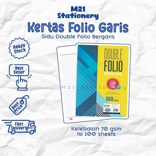 Jual DOUBLE FOLIO GARIS KERTAS FOLIO KERTAS GARIS SIDU - SIDU 100 - Kab ...