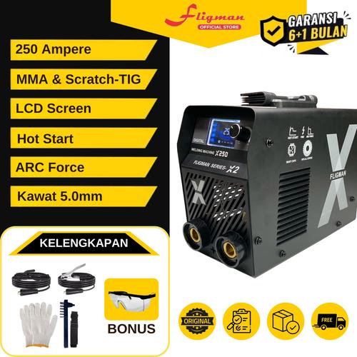Promo FLIGMAN Mesin Las Listrik MMA 250 Ampere X2 X250 Travo DC ...