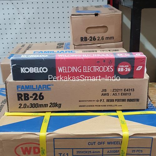 Jual KOBELCO kawat las rb26 2mm per 2kg kobe steel familiarc/welding ...