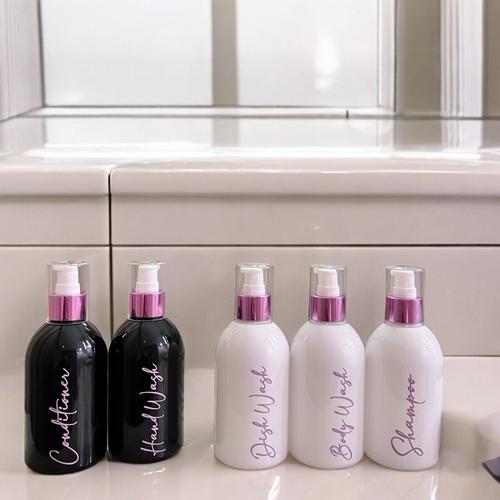 Jual botol sabun cair 250ML NEW HITAM / PUTIH STIKER TRAVEL SIZE LILAC ...