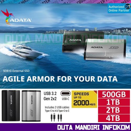 Promo ADATA SD810 SSD External 500GB 1TB 2TB 4TB - SSD Portable USB 3.2 ...