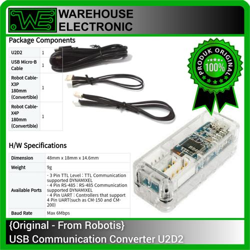 Jual U2D2 USB Communication Converter - ORIGINAL Robotis U2D2_INT - Kota Surabaya - WE ...