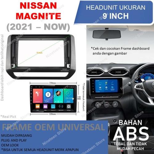 Jual Frame Panel Nissan Magnite Untuk Head unit Android 9 Inch PnP Ori ...