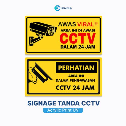 Jual SIGN / SIGNAGE / TANDA / PERHATIAN CCTV AKRILIK PRINTED - #001 ...