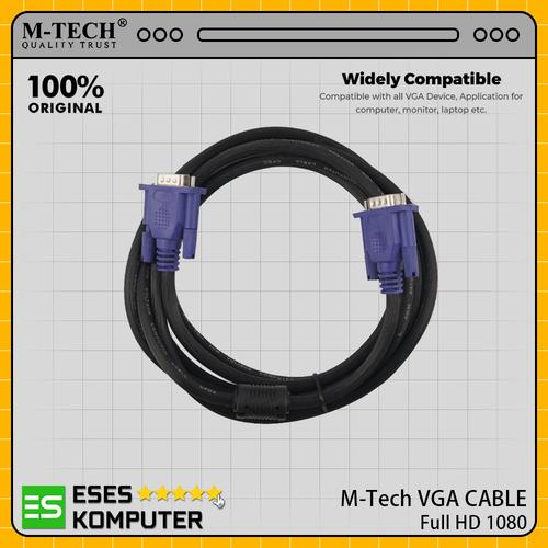 Jual M-Tech Kabel VGA to VGA Male Full HD High Quality - 1.5M - Kota Bandung - ESES Komputer ...