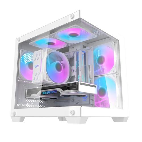 Jual darkFlash D275M M-ATX PC CPU Case - Tempered Glass Casing - Putih ...