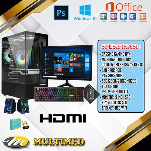 Jual CPU PC RAKITAN KOMPUTER OFFICE / DESIGN 1 SET MONITOR HDMI - Ci5 ...