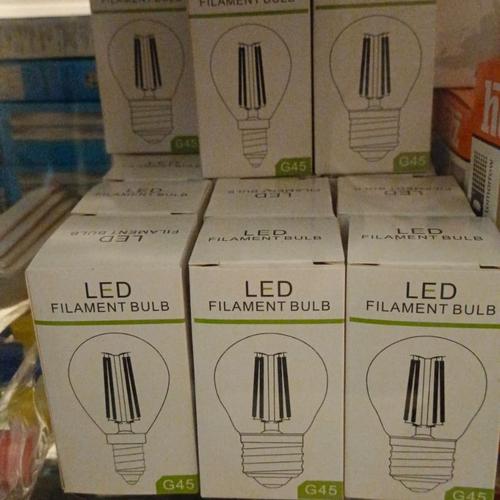 Jual lampu LED filament edison 4 watt kaca clear bening G45 pingpong ...