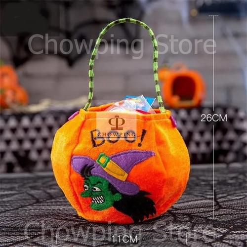 Jual Tas Kain Labu Penyihir Pumpkin Witch Trick Or Treat Goodie Bag ...