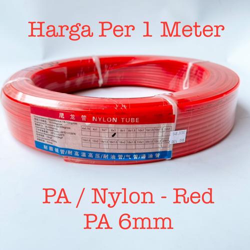 Jual Selang PA Nylon 6mm Tubing Merah Red 6x4 6 mm x 4mm OD 6mm ...