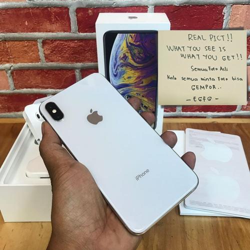 Jual iPhone XS Max Silver 64 GB imei resmi terdaftar kmenperin, sinyal ...