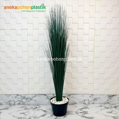 Jual Tanaman Hias Artificial Rumput Ilalang Pot Dasar Hitam Pajangan ...
