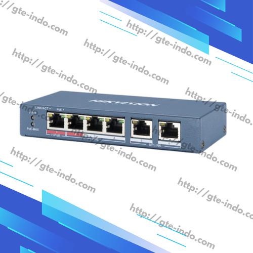 Jual Hikvision PoE Switch 4 Port DS-3E0106HP-E - Pro Series Unmanaged PoE Dual Uplink Switch ...