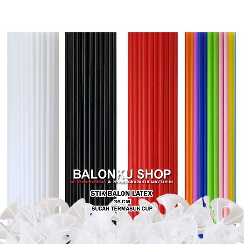 Jual Stick Balon / Stik Balon / Tangkai Balon / Gagang Balon - Merah ...