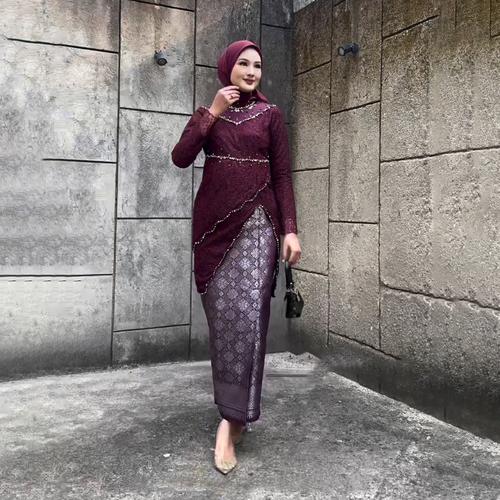 Jual Setelan Kebaya Ghaida Rok Motif Songket Atasan Kebaya Wisuda ...