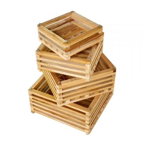 Jual Pot Anggrek Kayu Jati Model gantung / isi set 4 buah - Kab. Jepara ...