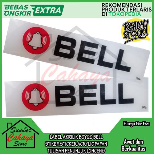 Jual Label Akrilik Boyqo Bell Stiker Sticker Acrylic Papan Tulisan ...