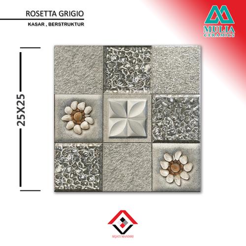 Jual keramik 25x25 - motif batu alam - mulia rosseta grigio - Kab ...