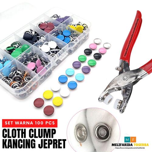 Promo Kancing Jepret Cetet Set 100pcs Alat Tang Press Stainless Anti ...