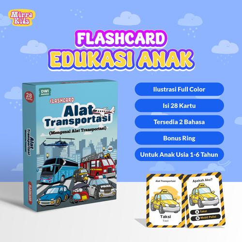 Jual Flashcard Edukasi Anak | Mengenal Alat Transpotasi | Isi 28 Kartu ...
