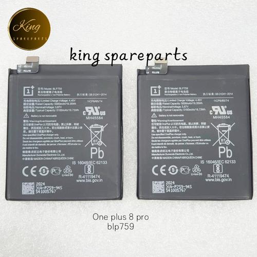 Jual BATERAI BATRE BATTERY ONE PLUS 8 PRO BLP759 ORIGINAL - Jakarta ...